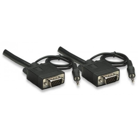 Cavo monitor VGA 15p. M/M + Audio 3 metri
